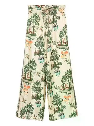 Monse Graphic Print Wide-leg Trousers - Neutrals