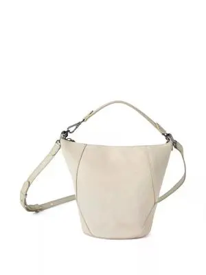 Brunello Cucinelli Suede Bucket Bag With Monili Embroidery - Neutrals