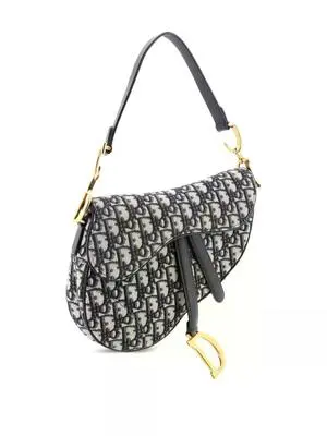 Dior Saddle Handbag Oblique Canvas Medium Shoulder Bag - Blue