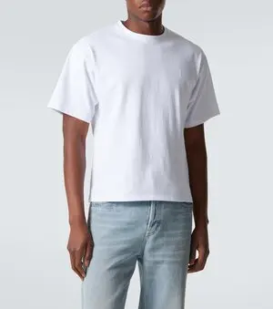 Saint Laurent Cropped Cotton Jersey T-shirt