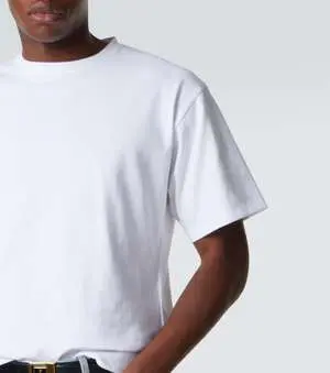 Saint Laurent Cropped Cotton Jersey T-shirt