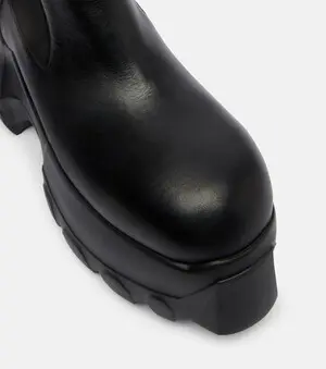 Rick Owens Beatle Mega Tractor Leather Chelsea Boots