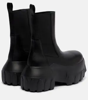 Rick Owens Beatle Mega Tractor Leather Chelsea Boots