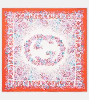 Gucci Printed Silk Twill Scarf - Multicoloured