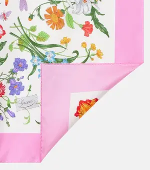 Gucci Flora Silk Twill Scarf - Multicoloured