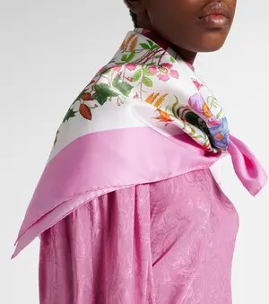 Gucci Flora Silk Twill Scarf - Multicoloured