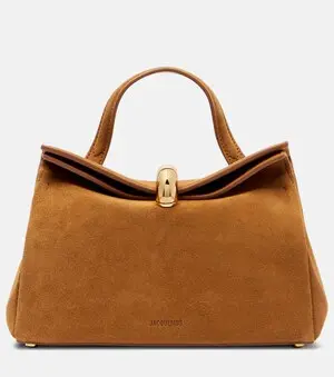 Jacquemus Valerie Small Suede Top-handle Bag - Brown