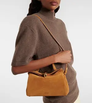 Jacquemus Valerie Small Suede Top-handle Bag - Brown