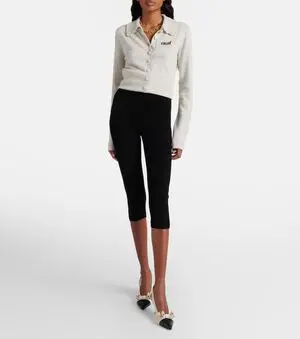 Chloé Logo Wool Cardigan - Grey