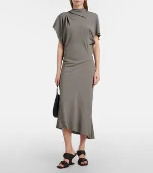 Rick Owens Seb Draped Midi Dress