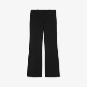Burberry Wool Blend Tailored Trousers - Black