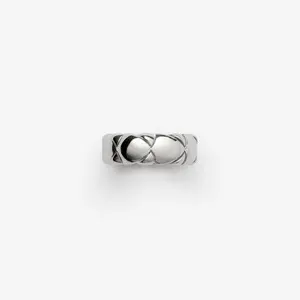 Burberry Sterling Shield Segment Ring - Silver