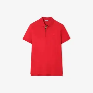 Burberry Cotton Polo Shirt Currant Red