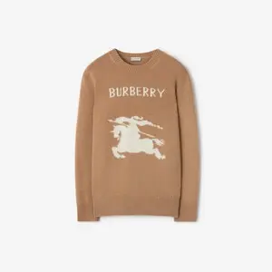 Burberry Burberry Knight Wool Cashmere Sweater Camel