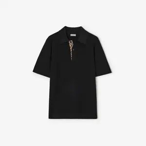 Burberry Wool Polo Shirt - Black