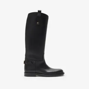 Burberry Burberry Leather Cavalier Boots Black