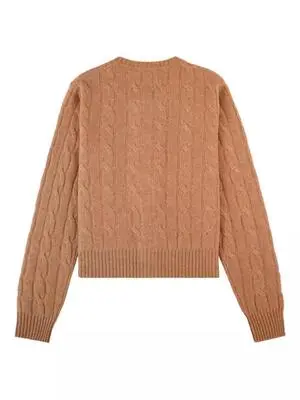 Sporty & Rich Cable-knit Buttoned Cardigan - Brown