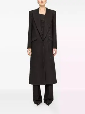 NISSA Sequin-embellished Peak Lapel Coat
