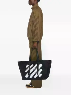 Off-White Diagonal Spray Day Tote Bag