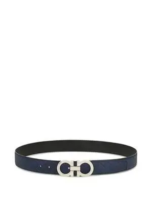 FERRAGAMO Gancini Buckle Belt - Blue