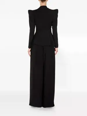 ARAFTU Arafatu Embellished Bow Peplum V-neck Wide Leg Jumpsuit
