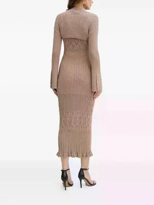 Guess Shinju Midi Dress With Ruffled Hem And Adjustable Straps