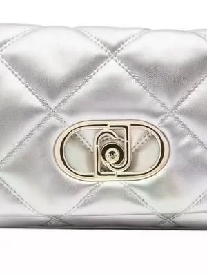 Liu Jo Lapuffy Medium Quilted Shoulder Bag - Silver