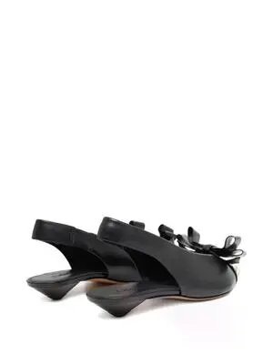 Chloé Slingback Kitten Heel Sandals With Bow And Stud Detailing