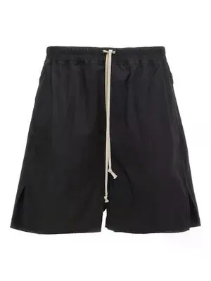 Rick Owens Drawstring Split Cotton Shorts