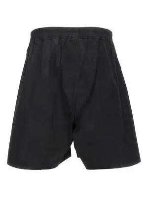 Rick Owens Drawstring Split Cotton Shorts