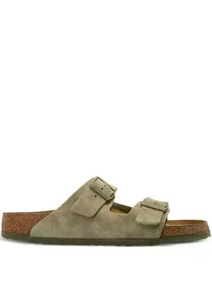 BIRKENSTOCK Arizona Suede Sandals With Buckles - Green