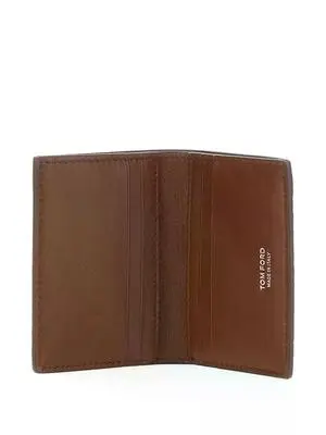 TOM FORD Embossed Leather Wallet - Brown