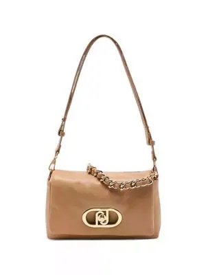 Liu Jo Lapuffy Medium Braided Chain Logo Crossbody Bag - Neutrals