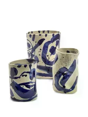SERAX Large Sophia Abstract-print Vase - Neutrals