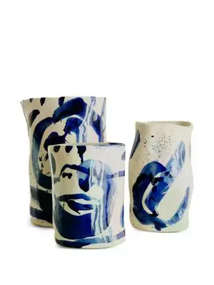 SERAX Large Sophia Abstract-print Vase - Neutrals