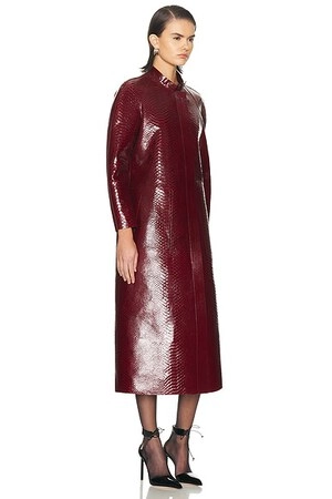 TOM FORD Leather Duchesse Biker Coat