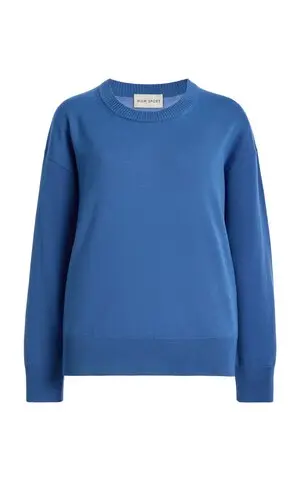 HIGH SPORT Jenna Merino Wool Crewneck Sweater - Blue