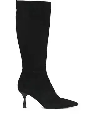Agl Pointed-toe Knee-high Boots - Black
