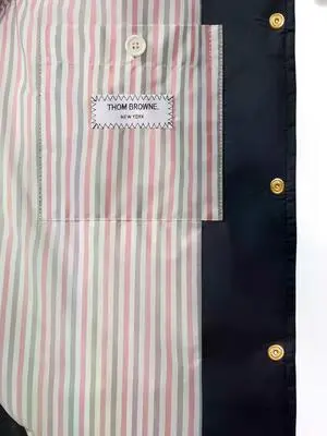 Thom Browne Down Hooded Jacket With Four-bar Detail