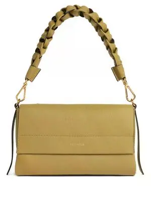 COCCINELLE Grained Texture Shoulder Bag Green