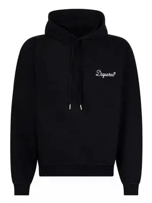 Dsquared2 Signature Relaxed-fit Hoodie With Embroidered Logo
