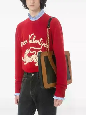 Valentino Garavani Wool Sweater With Chez & Panther Embroidery