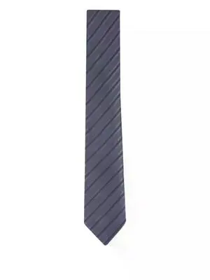 Brunello Cucinelli Striped Neck Tie - Grey