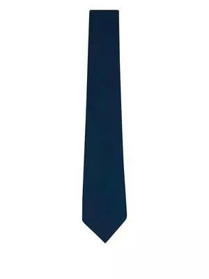 Canali Wool Woven Tie - Blue