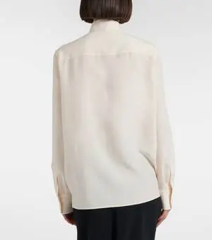 Givenchy Bow Detail Silk Blouse - White