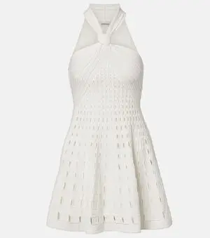 Simkhai Jenna Halterneck Mini Dress In Ivory - White