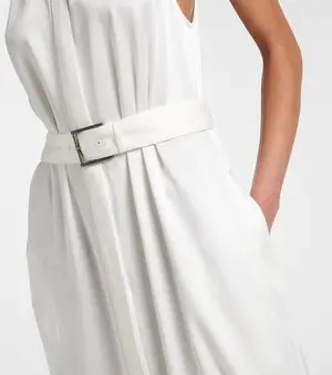 TOM FORD Crepe Satin Maxi Dress Off - White