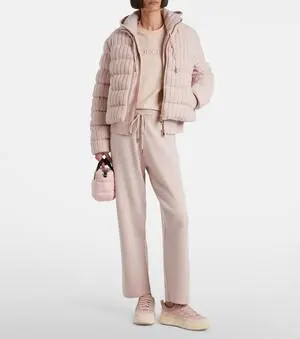 Moncler Wool And Cashmere Sweatpants - Pink