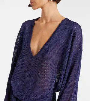 Attico Open-knit Mini Dress