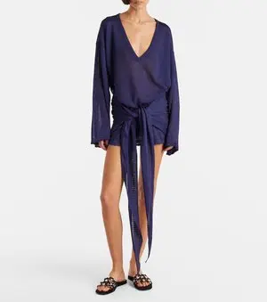 Attico Open-knit Mini Dress